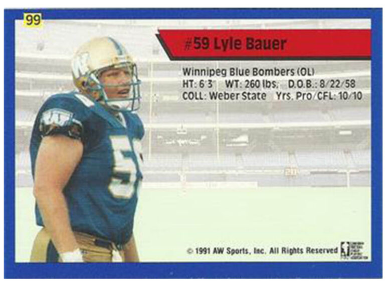 Remembering Lyle Bauer #59 | nacf.ca